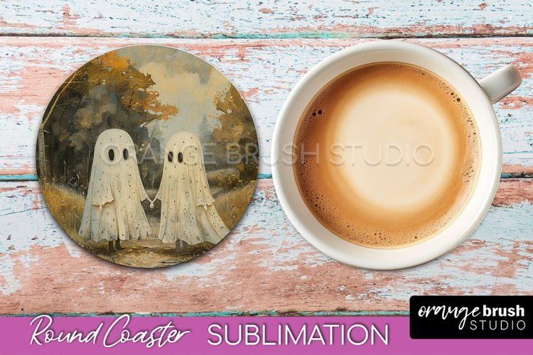 Ghost Coaster - Halloween Round Coaster (4148928)