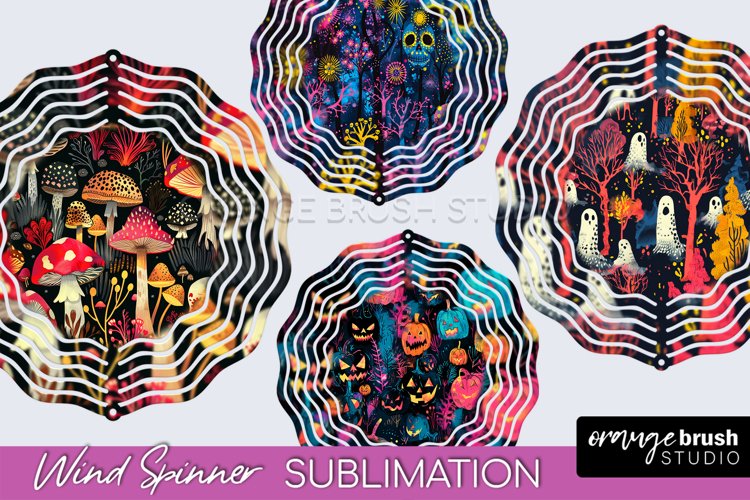 Neon Halloween Wind Spinner, Spooky Wind Spinner (4565241)