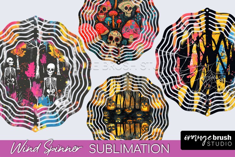 Neon Halloween Wind Spinner, Spooky Wind Spinner (4565297)