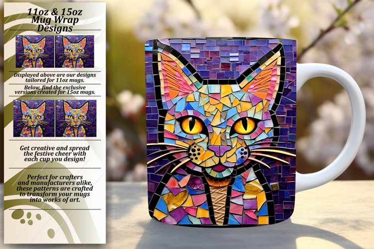 Whisker Whimsy: Colorful Cat Mug Sublimation