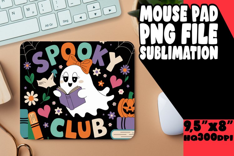 Cheerful Desk Mat Design Ideas, Ghost Books