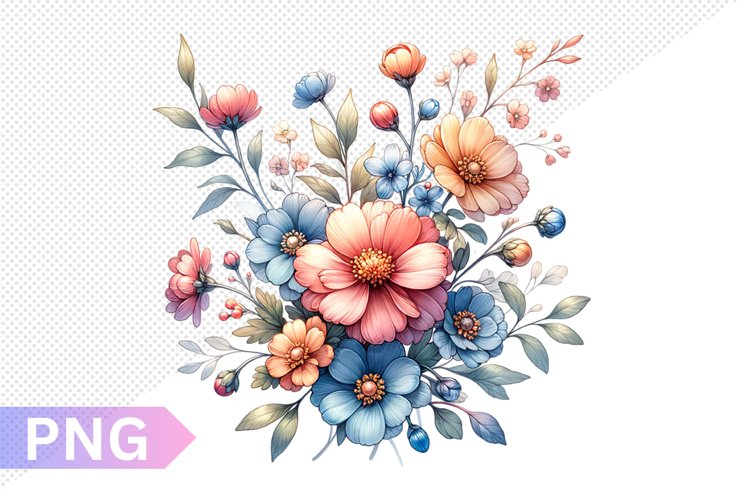 Flowers Sublimation - Clipart PNG Design