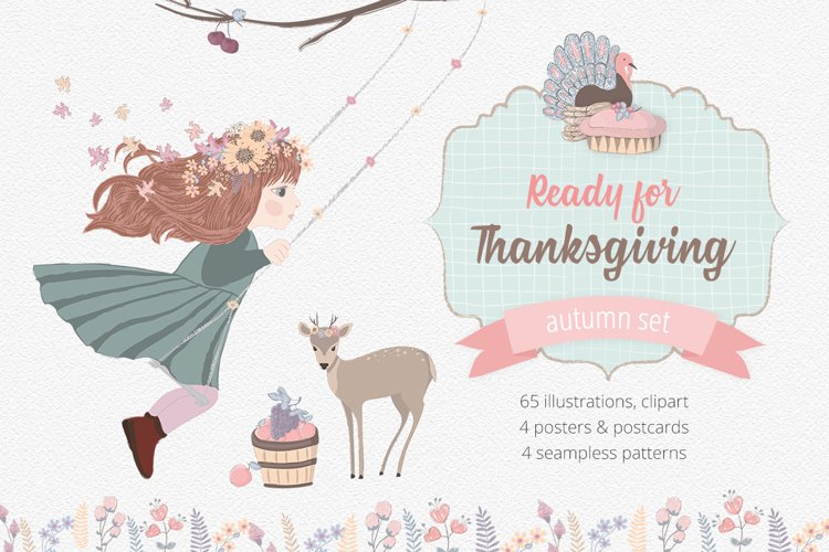 Thanksgiving Day Clipart Set