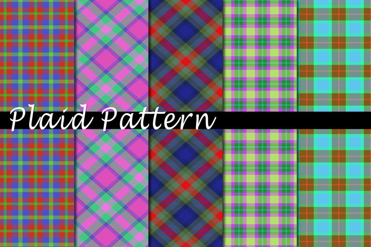 Plaid Pattern Digital Paper Bundle