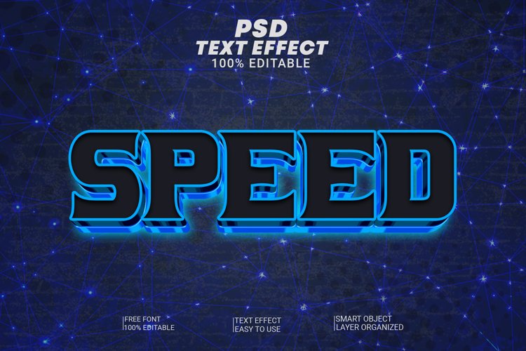 Black Speed 3d Editable Text Effect Style