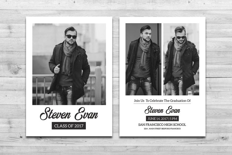  Graduation Announcement Template Photoshop Template