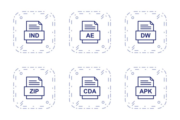 Set Of File Formats Icons (455453)
