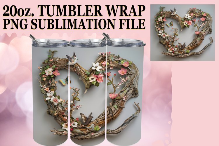 Summer Solstice Tumbler Wrap Sublimation - Floral Delight