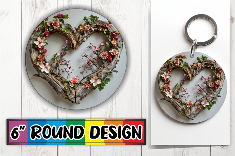 Summer Solstice Circle Design Sublimation Floral Delight