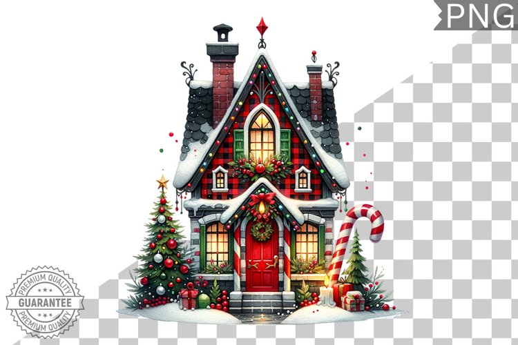 Christmas House Sublimation Clipart