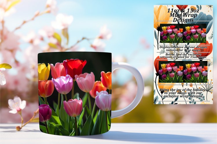 Realistic Flower Pattern Mugs (3221848)