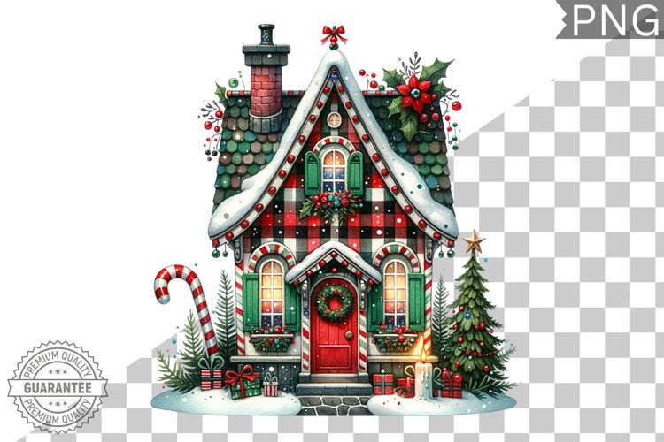 Christmas House Sublimation Clipart