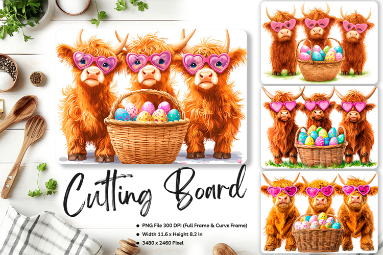 Highland Cow Cutting Board Kitchen Chopping Board (5358565)