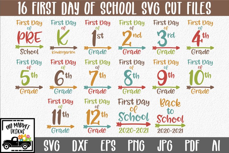First Day of School SVG Cut Files - Back to School SVG (124698) | SVGs ...
