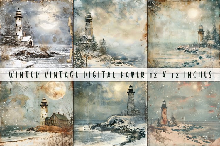 Lighthouse Vintage Scrapbooking Paper (4303815)