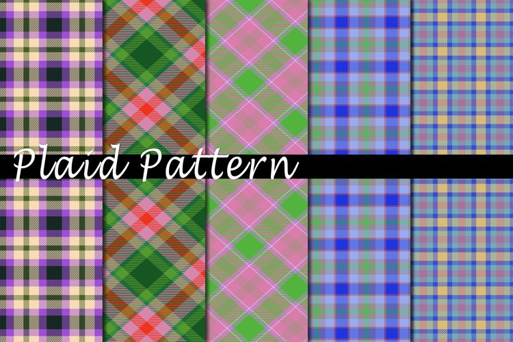 Plaid Pattern Digital Paper Bundle