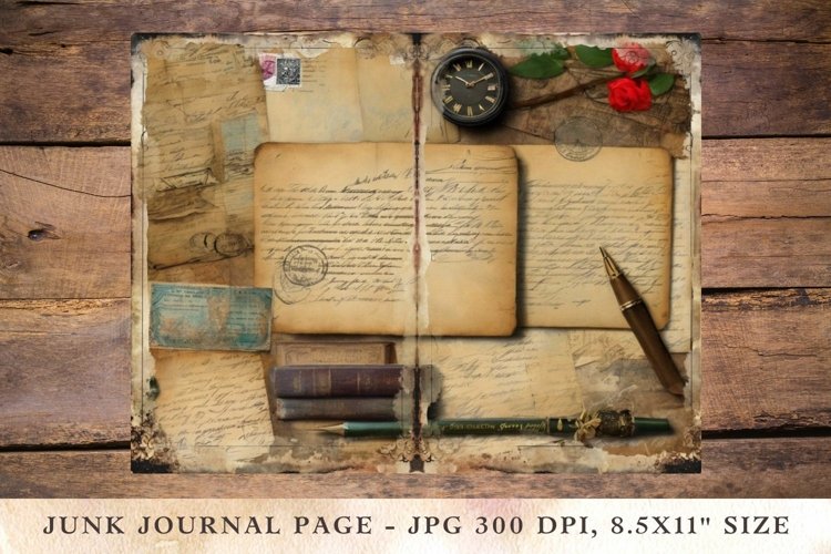 Printable Junk Journal Pages postcard 4