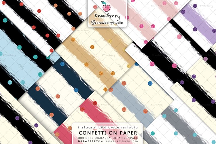 Confetti Digital Background xo