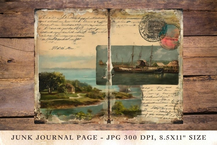Printable Junk Journal Pages postcard 5