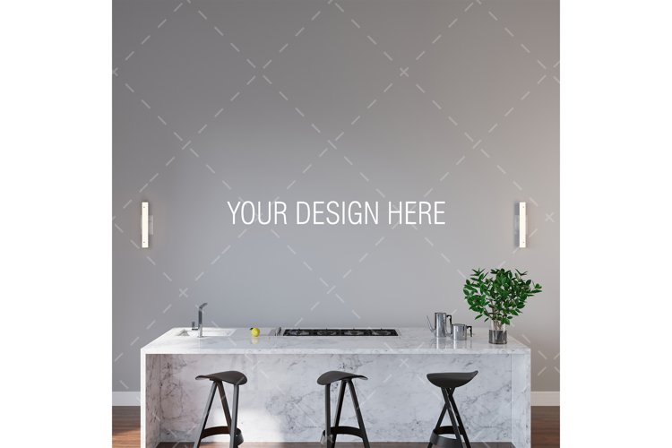 Kitchen Wall Mockup, Kitchen Wall Art Mockup (2329722)