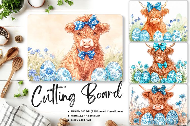 Highland Cow Cutting Board Kitchen Chopping Board (5358570)