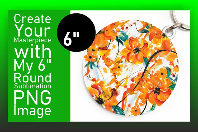 Bold Floral Design Round Sublimation Compilation (3576573)