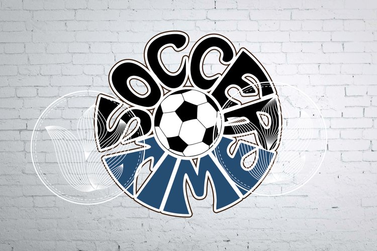 Soccer time Word Art SVG cut file