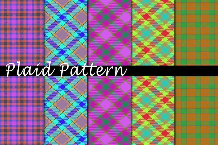 Plaid Pattern Digital Paper Bundle