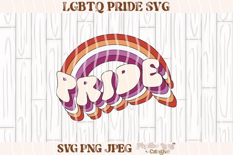 Lesbian Pride Rainbow SVG, Pride SVG, LGBTQ SVG (2106804) | Vectors ...