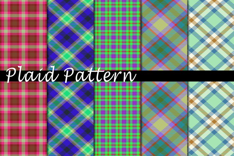 Plaid Pattern Digital Paper Bundle