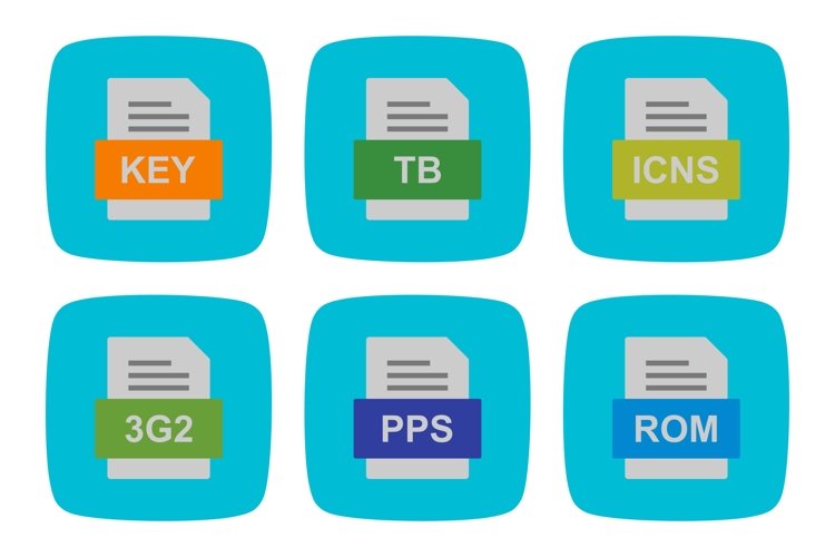 Set Of File Formats Icons (453019)