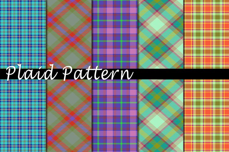 Plaid Pattern Digital Paper Bundle