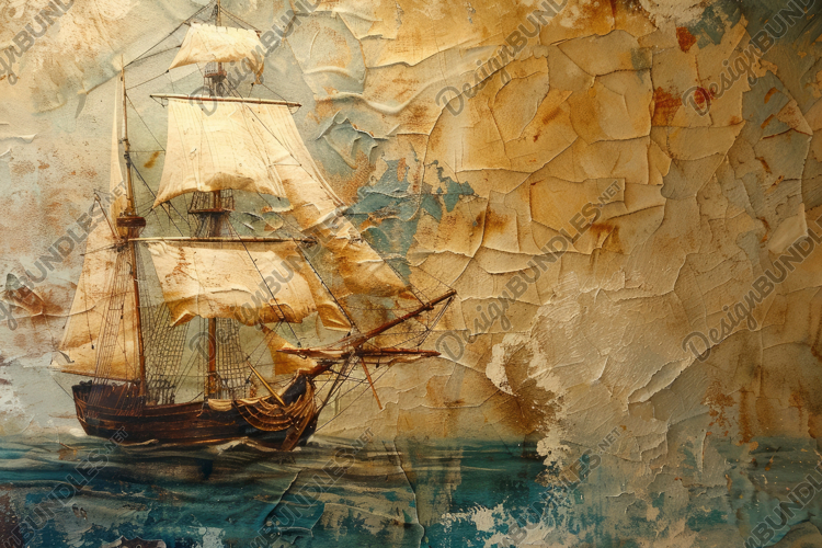 Classic Sailing Ship Background Wallpaper