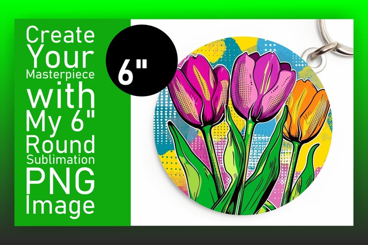 Bold Floral Pattern Sublimation Circle/Round Design