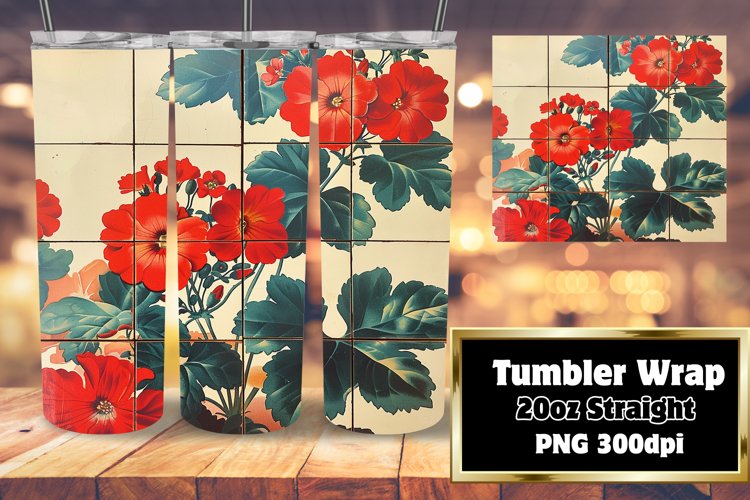 Tropical Blossom 20oz Tumbler Wraps - Sublime Designs