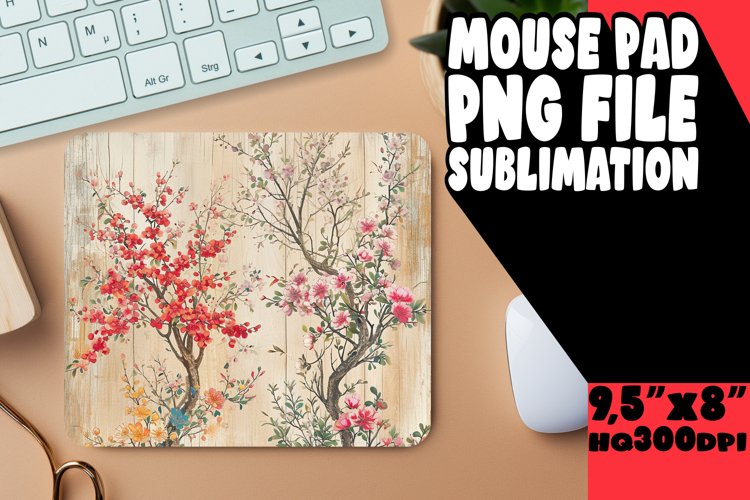 Floral Symphony: Spring Mouse Pad Design