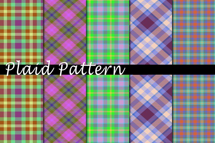 Plaid Pattern Digital Paper Bundle