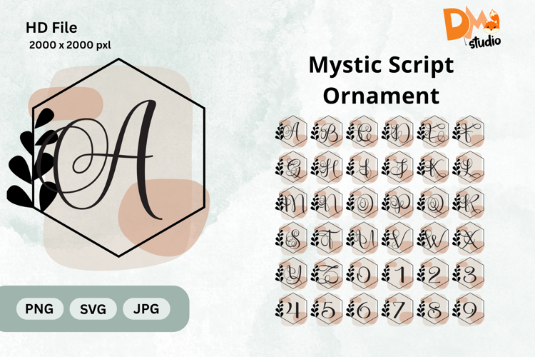 Mystic Script Ornament Monogram