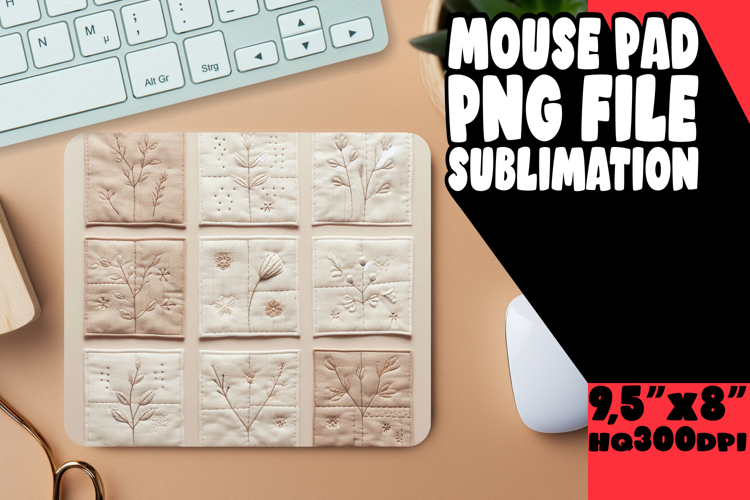 Whimsical Mouse Mat Sublimation, Patchwork
