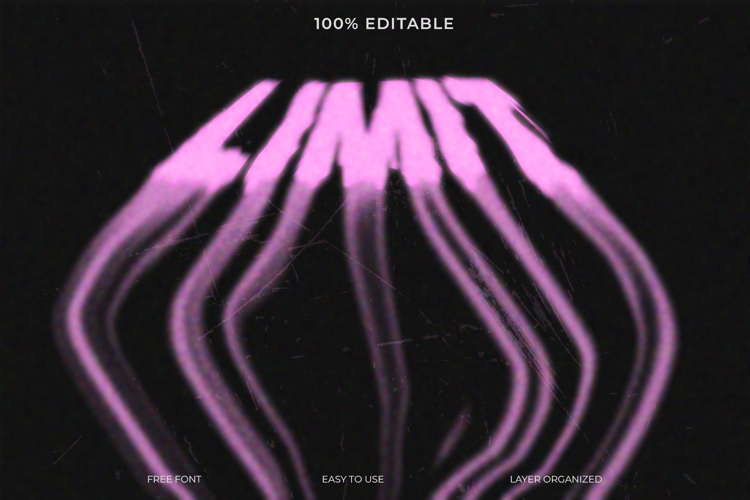 Vortex Glow Text Effect | Abstract Liquid Font