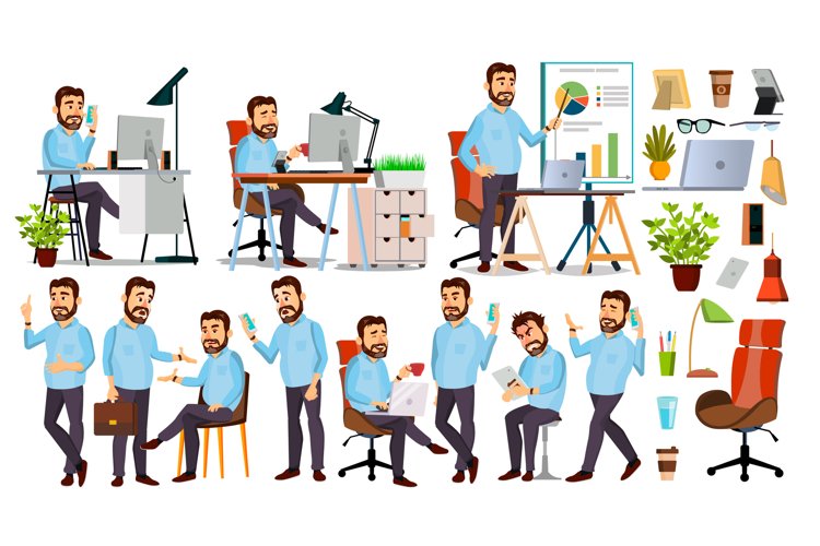 Boss Character Vector. CEO, Managing Director