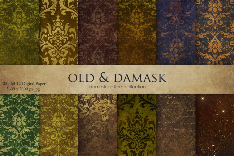 Damask Old Digital Paper