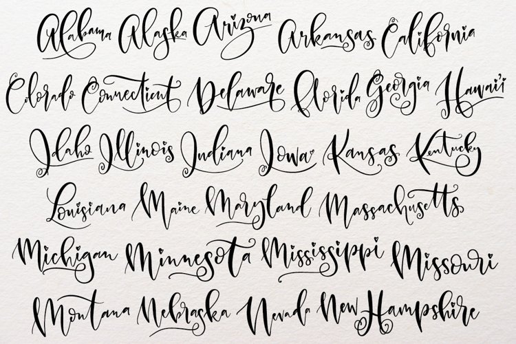 United Scripts: a font of states! - Free Font of The Week | Font Bundles