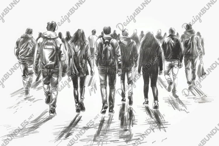 People Walking Background Wallpaper