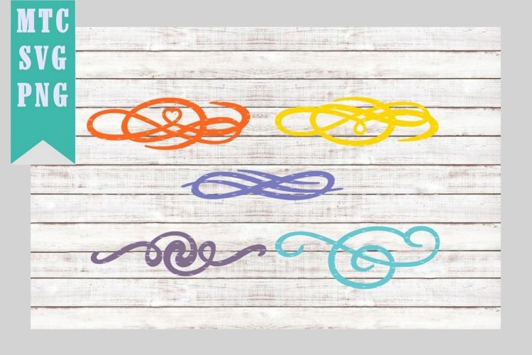Squiggle Doodled Dividers Borders Design #01 SVG Cut File (263290 ...