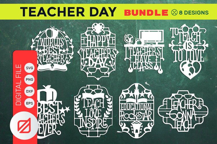 Teacher Day Quote Cutting File Bundle SVG