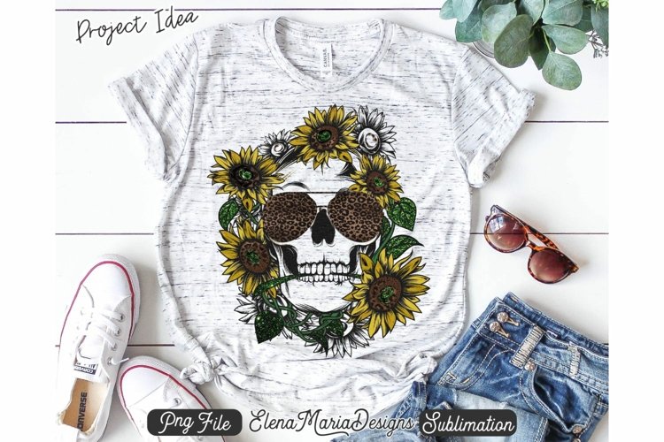 Skull Face With Leopard Print Glasses PNG Sublimation (519327 ...