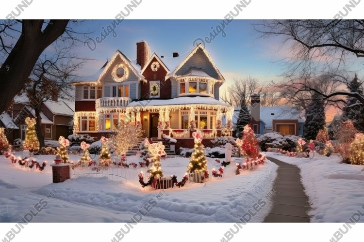 twinkling christmas lights display