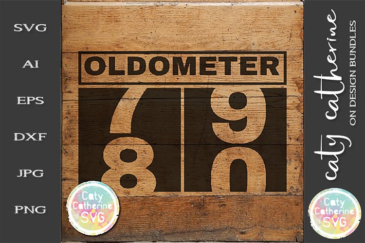 80 Eighty Eightieth Birthday Oldometer SVG Cut File