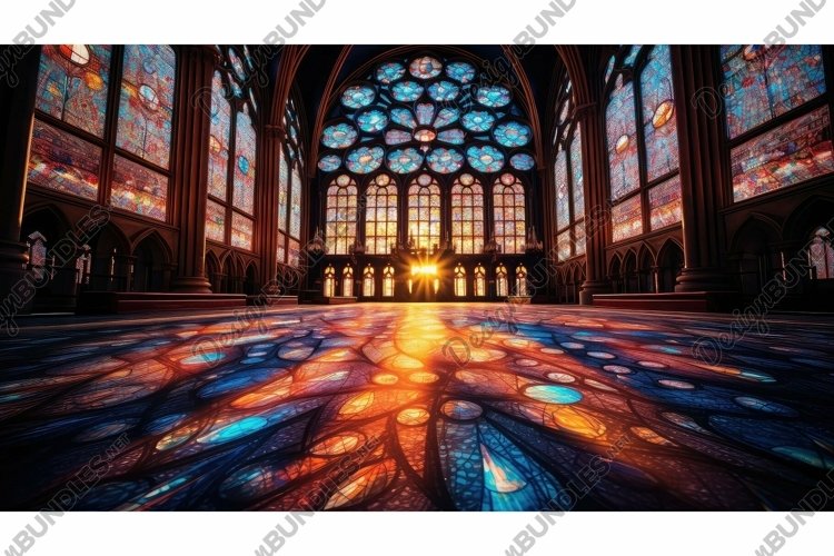 vibrant stained glass light